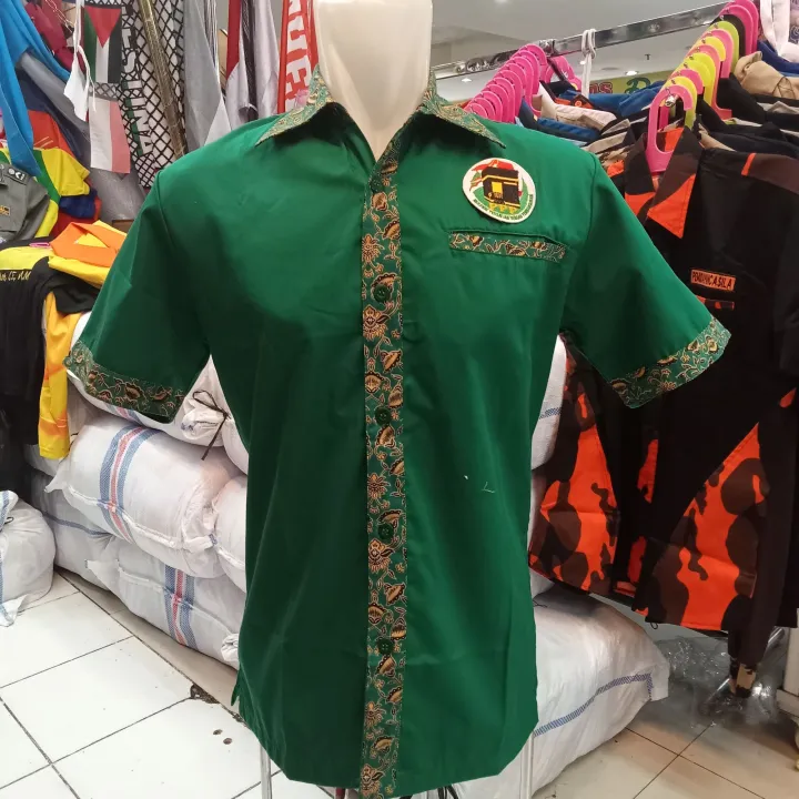 kemeja partai PPP kemeja P3 kemeja Hijau kombinasi batik PPP P3 ...