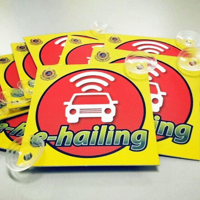 E-Hailing Sticker 2 pcs [REMOVEABLE] With Rubber Suction | Lazada