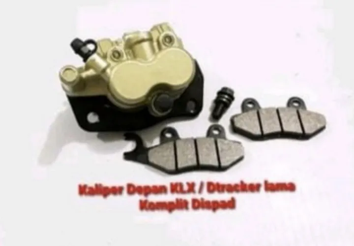 KALIPER CAKRAM DEPAN SET KAMPAS REM KLX 150 KLX150 DTRACKER ORIGINAL LOCAL READY WARNA GOLDA DAN ...