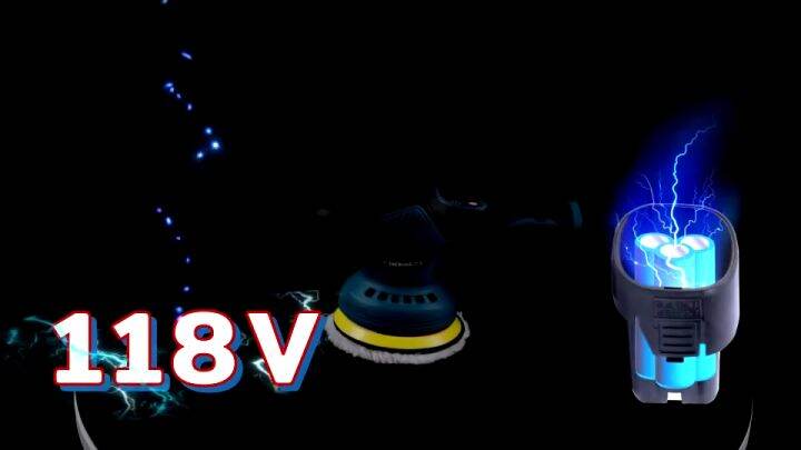 THEBOSS เครื่องขัดสีแบต ไร้สาย 118V. ปรับความเร็วรอบได้ 8 ระดับ แบต 2 ก้อน แถมฟรีแป้นขัด ฟองน้ำ ...