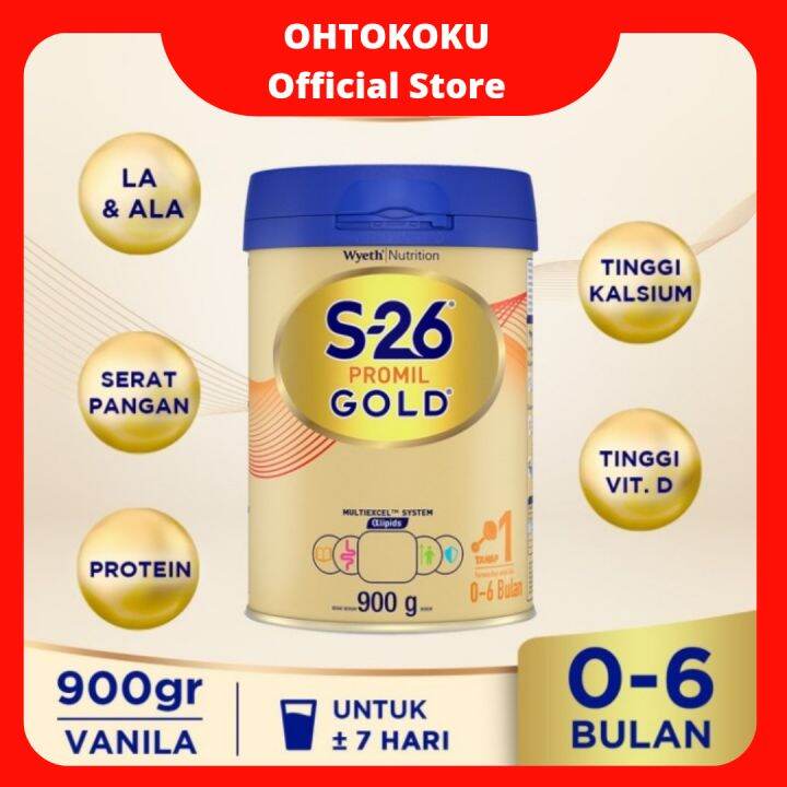 S-26 Promil Gold Tahap 1 900 Gr Kaleng Susu Formula Usia 0-6 Bulan ...