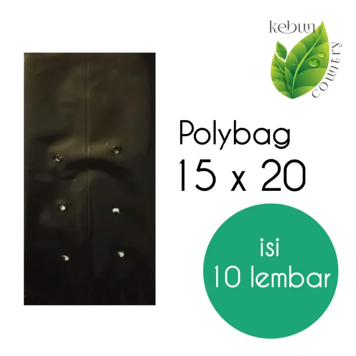 Plastik Tanaman Polybag 10 Lembar Ukuran 15 x 20 Polibag Polibek ...