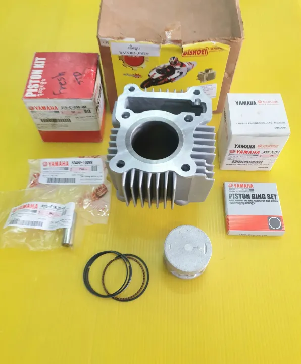 เสื้อสูบ fresh,rainbow+ลูกสูบแหวน std แท้yamaha(4ys) | Lazada.co.th