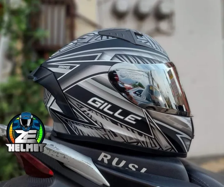 GILLE GTS-V1 PITSTOP MATTE BLACK GRAY | Lazada PH