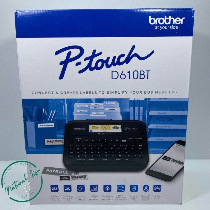Brother P-Touch PT- D610BT Business Professional Connected Label Maker | Connect and Create via ...