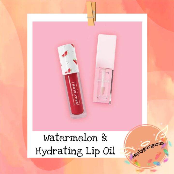 The Daily Glow Watermelon Lip Oil and Hydrating Lip Oil | Lazada PH