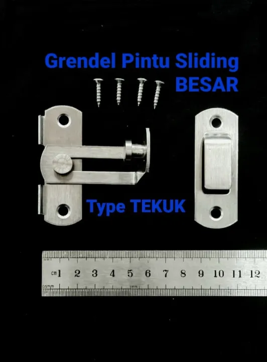 Grendel Pintu Sliding SS Tekuk Besar 5 Cm | Lazada Indonesia