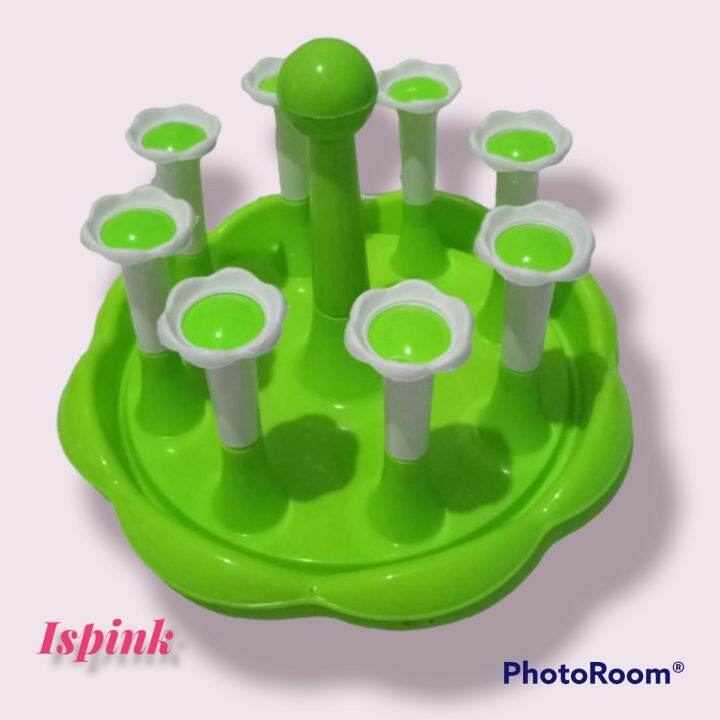 Tempat gelas jumbo bulat untuk 8 gelas | stand glass plastik food grade ...