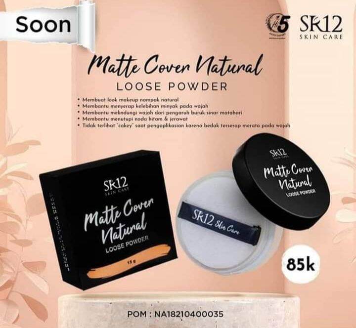 MATTE COVER NATURAL LOOSE POWDER SR12 / FACE POWDER BEDAK TABUR WITH ...