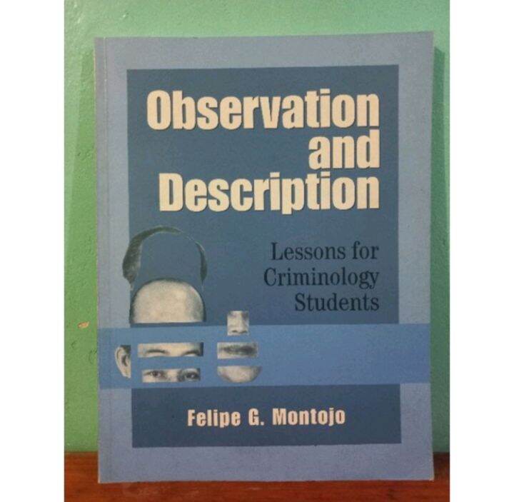 Observation and Description Lessons for Criminology Students | Lazada PH