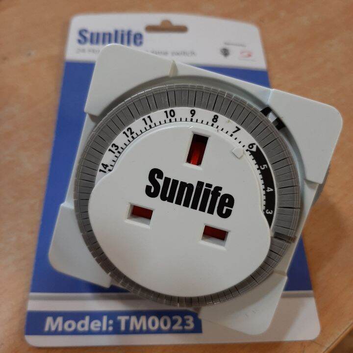 (SIRIM) Sunlife 24 hour segment time switch TM0023 13A plug in timer ...