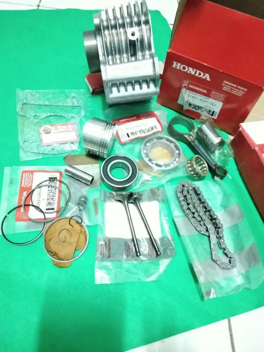 Blok seher komplit stang seher, bearing kruk as set,klep set rantai keteng beat scoopy spacy ...