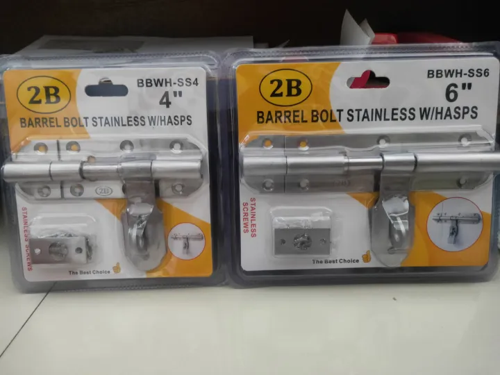 BARREL BOLT STAINLESS w/hasps#4#6 | Lazada PH