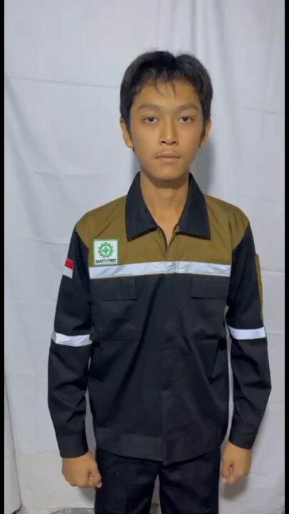 KOMBINASI HITAM Wearpack kemeja/atasan Safety Model lengan Panjang ...