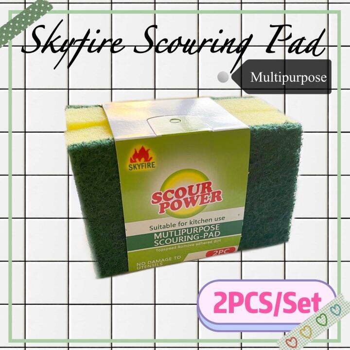 2pcs SF Scour Power Multipurpose Scouring Pad | Lazada PH