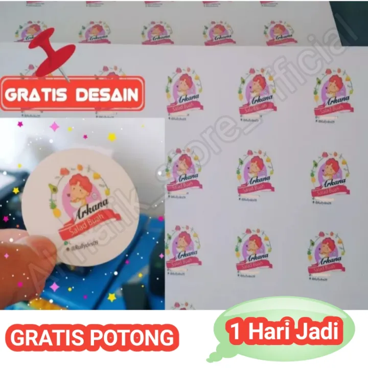 Cetak Label Stiker Nama Produk Gratis desain Stiker murah Minuman ...