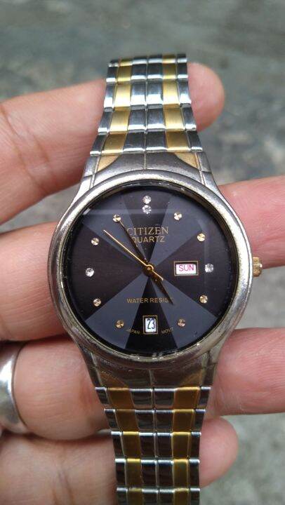 jam tangan citizen quartz warna kombinasi second bekas original ...