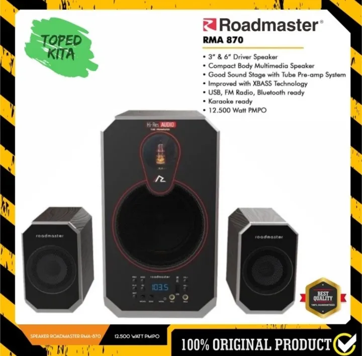 Multimedia Speaker Roadmaster RMA-870 | Bluetooth usb fm radio karaoke ...