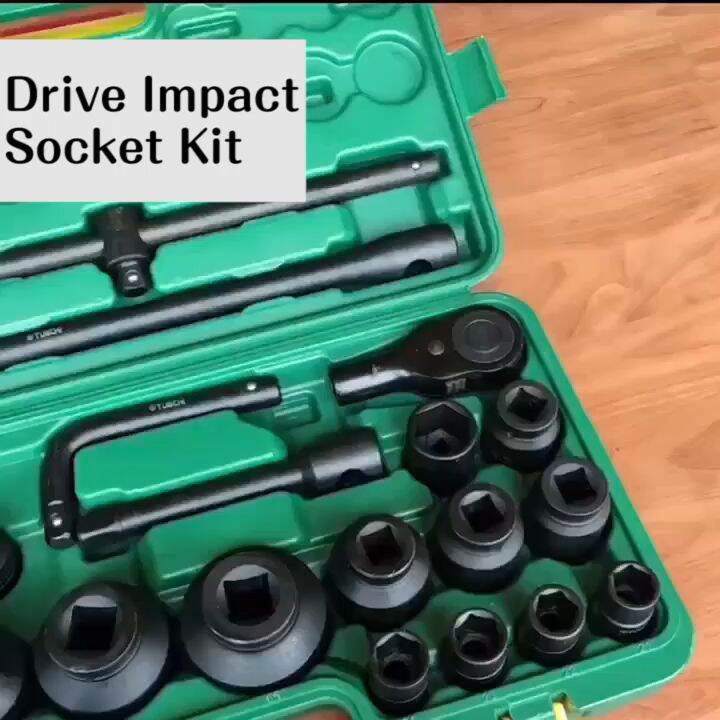 Drive impact socket kit, 3/4" Driver Deep Impact Socket Set, 6 points ...