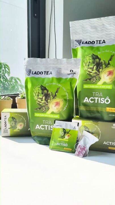 Trà Atiso túi lọc Đà Lạt LADOPHAR thanh nhiệt mát gan giải độc gan cơ ...