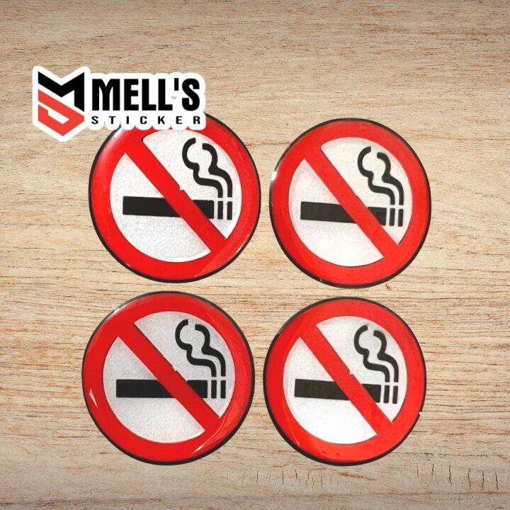 Stiker dilarang merokok 1 set isi 4 cutting sticker no smoking stiker ...