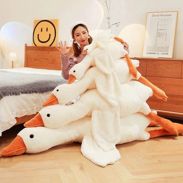 50/90/130/160cm Big White Goose Plush Pillow Plush Toys Cute Animal ...