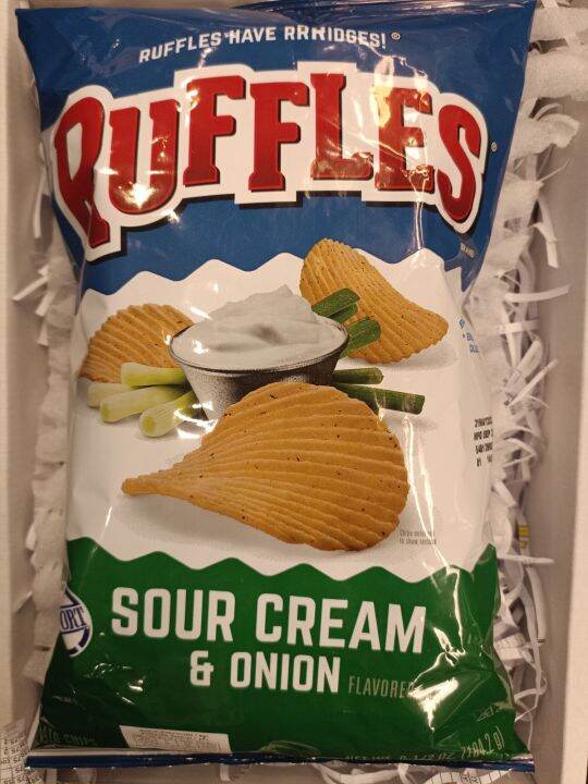 RUFFLES SOUR CREAM & ONION POTATO CHIPS 184.2 g. | Lazada.co.th