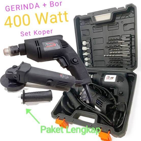 Gerinda + Bor + Set Koper 400 Watt Gerinda Daya Rendah Bor Daya Rendah ...