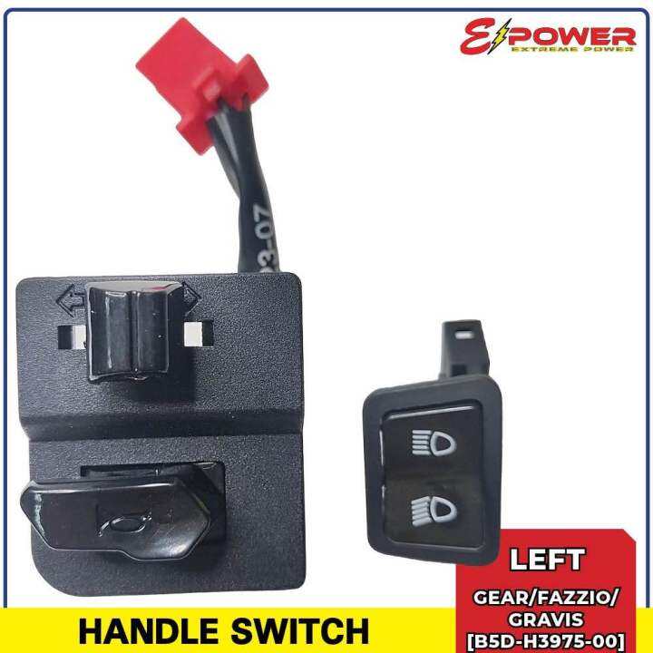 E-POWER GEAR/FAZZIO/GRAVIS Motorcycle Handle Control Switch (Left) [B5D ...
