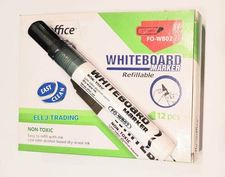 Whiteboard Marker 1box (Refillable) FlexOffice | Lazada PH