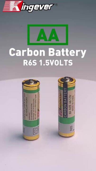 Kingever 40pcs Orignal Extra Heavy Duty Green R6S AA Battery | Lazada PH