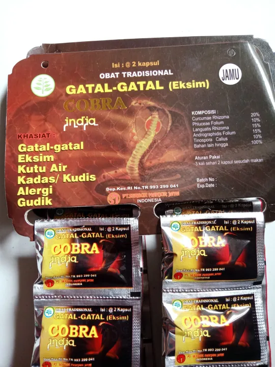 kapsul gatal cap cobra india isi 20 sachet -Asli original | Lazada Indonesia