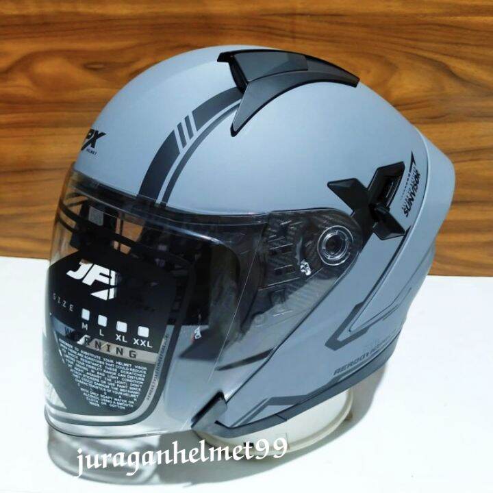 helm half face Jpx Nova x motif gorila grey | Lazada Indonesia