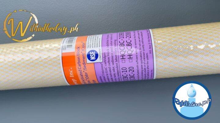 ORIGINAL Hydrosep with barcode USA 20 inch slim Coco Shell Activated ...