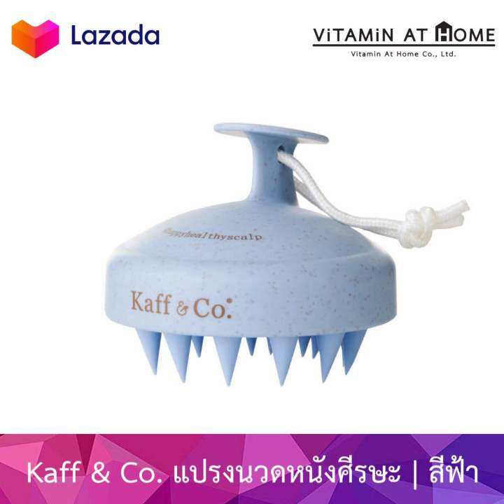 Kaff&co. - สีฟ้า Scalp massager brush แปรงนวดหนังศีรษะ ช่วยให้รากผมแข็งแรง ผมสุขภาพดี | Lazada.co.th