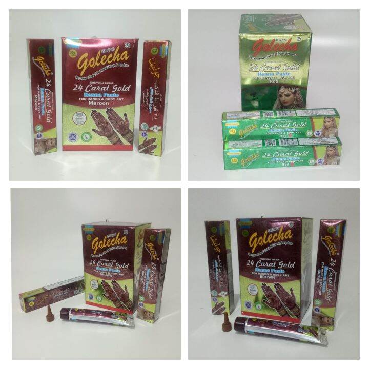 HENNA GOLECHA 24 CARAT (PERBOX) | Lazada Indonesia