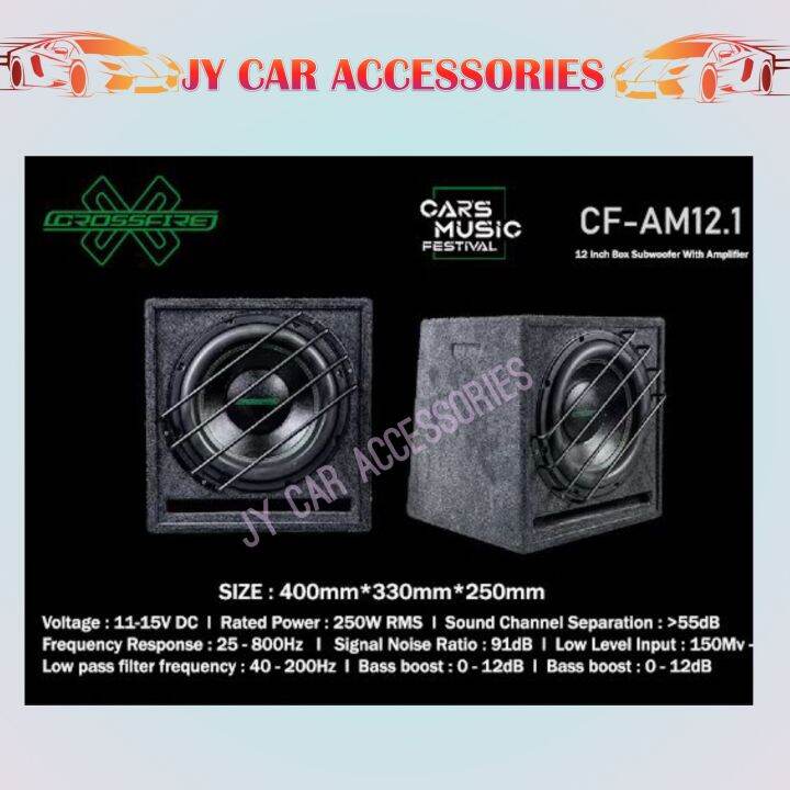Crossfire CF-AM12.1 12”Woofer With Amplifier +Box | Lazada