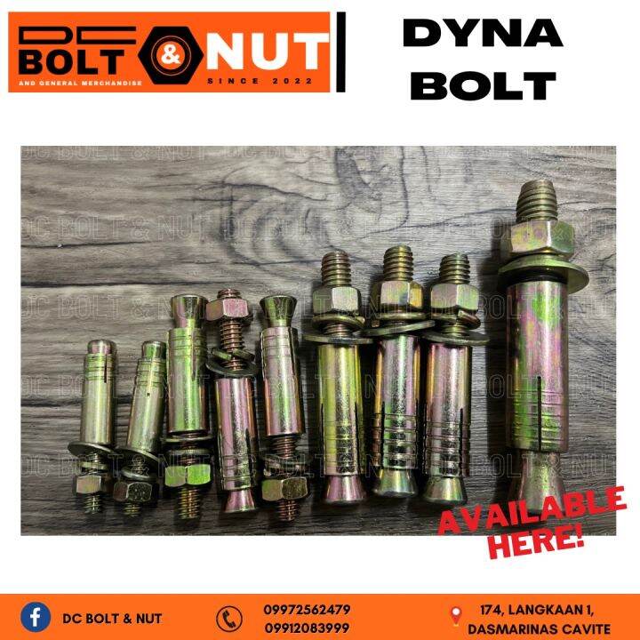 DYNA BOLT Expansion Bolt 1/4” 1/2” 3/8” 5/16” (sold per piece) | Lazada PH