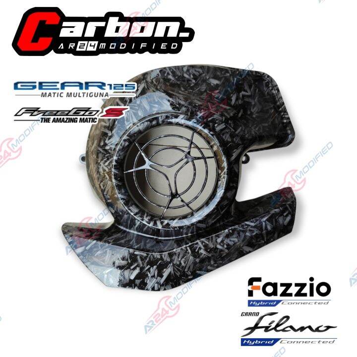 Tutup kipas Carbon Wtp Forged Freego/Gear 125/Fazzio/Grand Filano ...