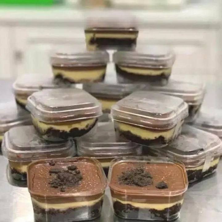 COD Genara Garage Cup Puding CH 7575 Dengan Tutup isi 50pcs - Bening ...