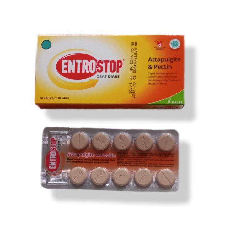 Entrostop obat diare isi 2 blister x 10 tablet | Lazada Indonesia