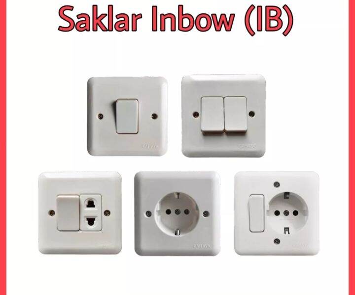 Saklar inbow IB indoor SNI saklar sakelar putih modern Minimalis ...
