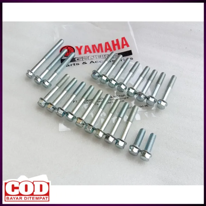 SATU SET BAUT BLOK MESIN YAMAHA BYSON/BAUT KALTER KIRI KANAN BYSON/BAUT ...