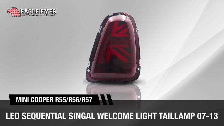 MINI COOPER R55/56/57 2007-2013 LED SEQUENTIAL SIGNAL WELCOME LIGHT RED ...