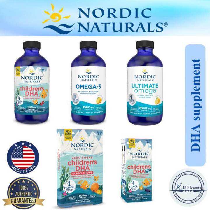 Nordic Naturals Children’s DHA / Omega-3 •lemon•berry•strawberry• Ages ...