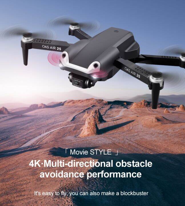 4K HD Mini Drone 50x Zoom Shooting Obstacle Avoidance FPV Real Time ...