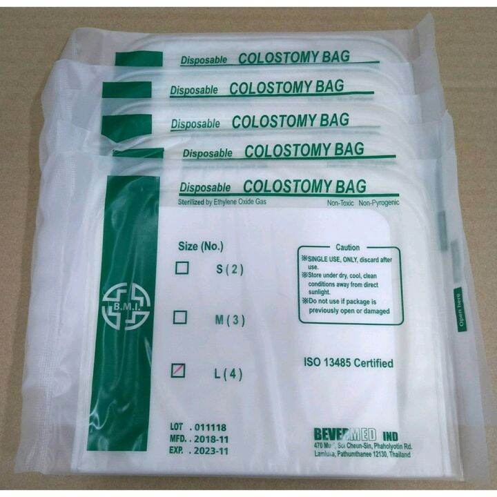 Colostomy Bag ถุงอุจจาระ NO.4 [ เบอร์ L]( COLOSBAG) 30ชิ้น 50ชิ้น 100 ...