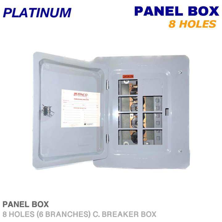 8 Holes (6 Branches) | Panel Box | Curcuit Breaker Box | Breaker ...