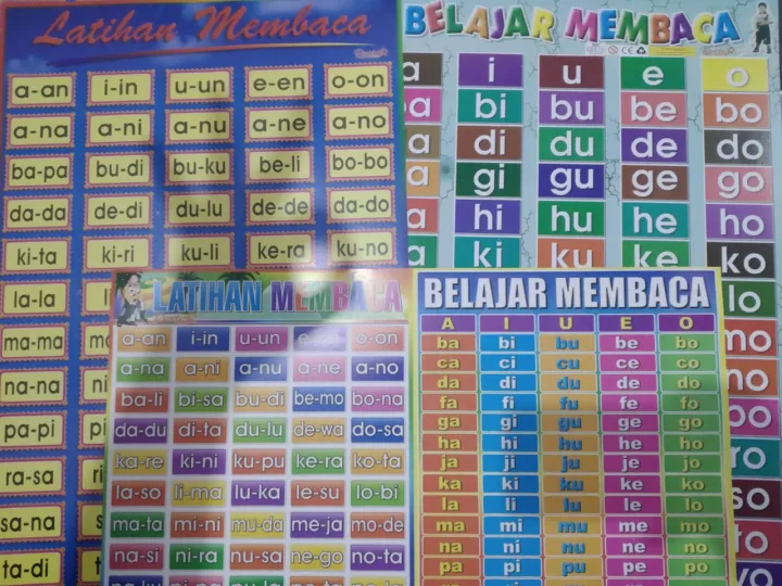 POSTER EDUKASI ANAK CARA CEPAT MEMBACA BELAJAR MENGEJA MENGENAL ...