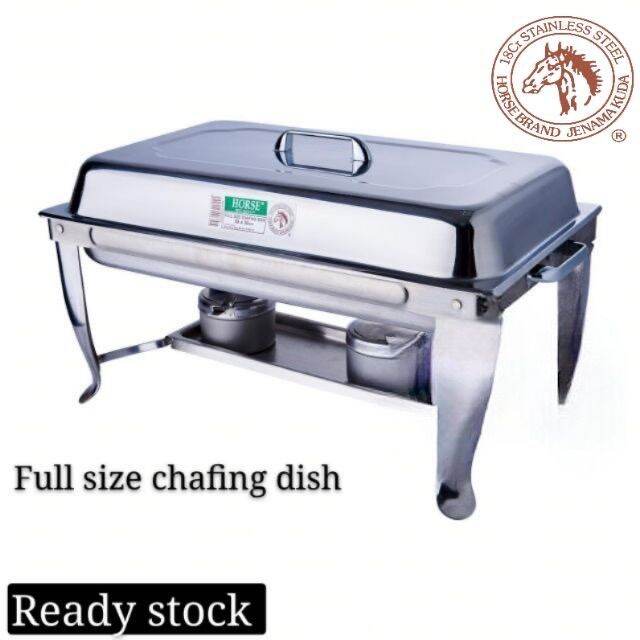 Full size chafing dish 18.0(Horse) buffet set catering berkas lauk ...